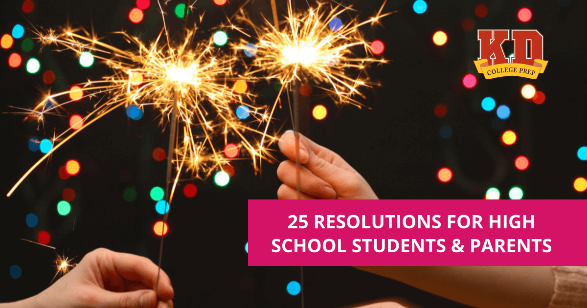 25 New Year's Resolutions for High School Students and Parents
