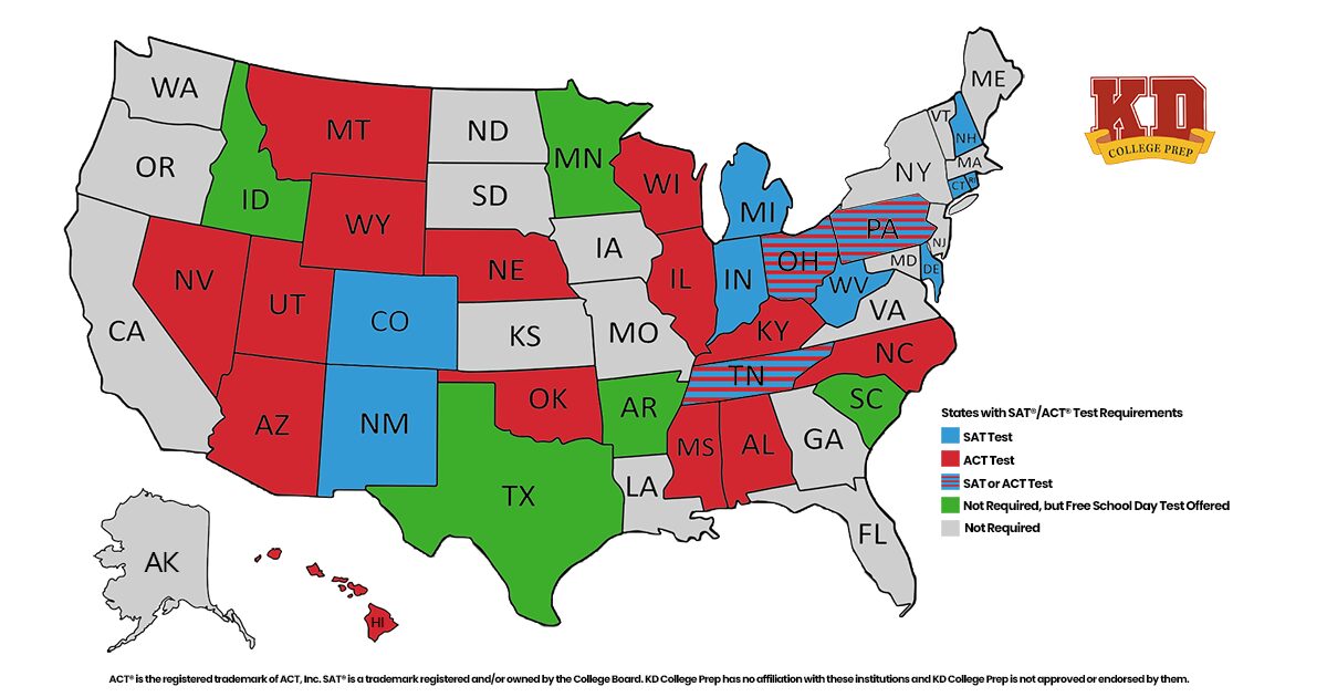 Which States Require the ACT® or SAT® Test for Graduation?