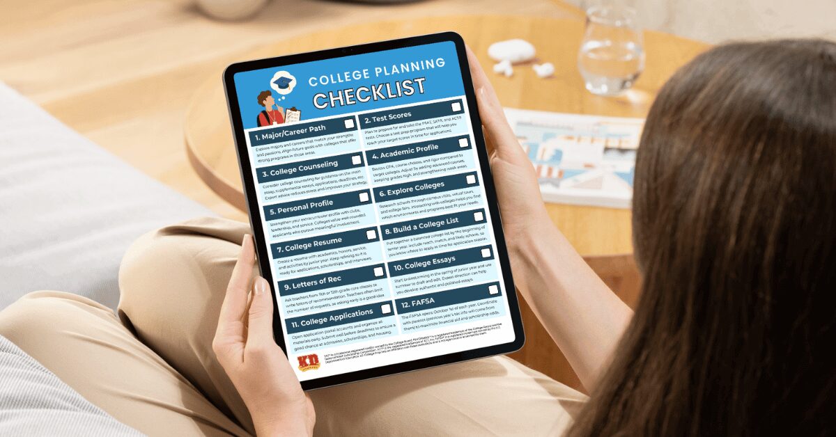 College Planning Checklist: Free PDF Download | KD College Prep